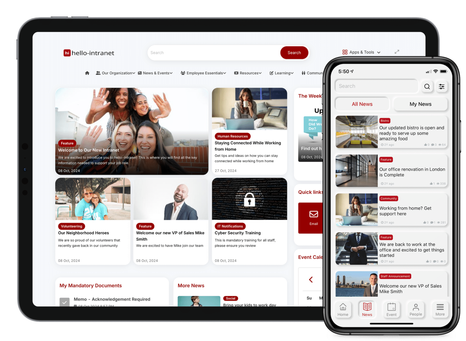 SharePoint Intranet Software Platform | hello-intranet